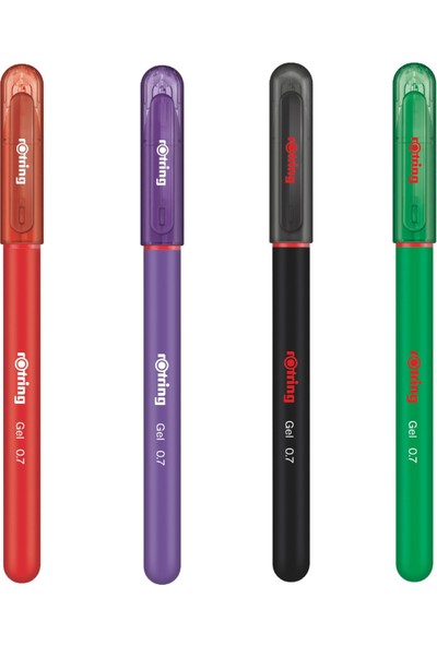 Rotring 07 mm Ana Renkler Jel Kalem Seti