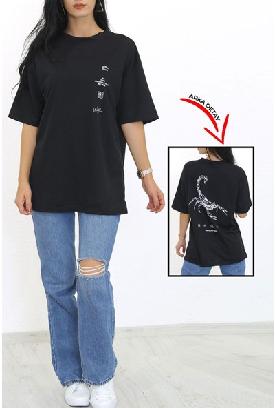 Bernam Butik Ön Arka Baskılı Tişört Siyah Bernam Butik Ön Arka Baskılı Tişört Siyah