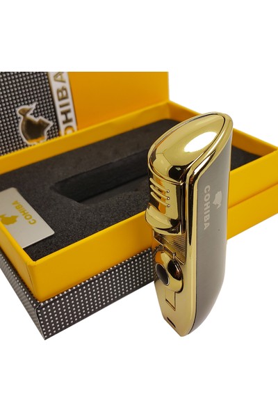 Cohiba 3 Pürmüz Alevli Gri Puro Çakmağı dp24 Cohiba 3 Pürmüz Alevli Gri Puro Çakmağı dp24