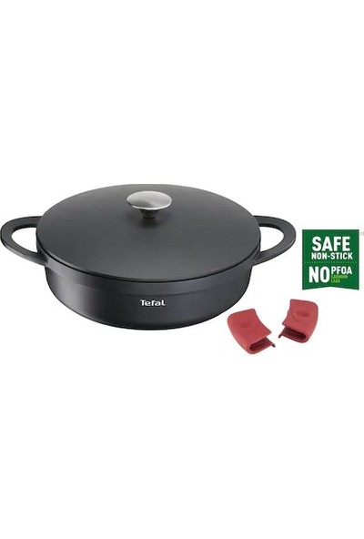 Tefal Trattoria Indüksiyon Tabanlı 28 cm Döküm Kısa Tencere