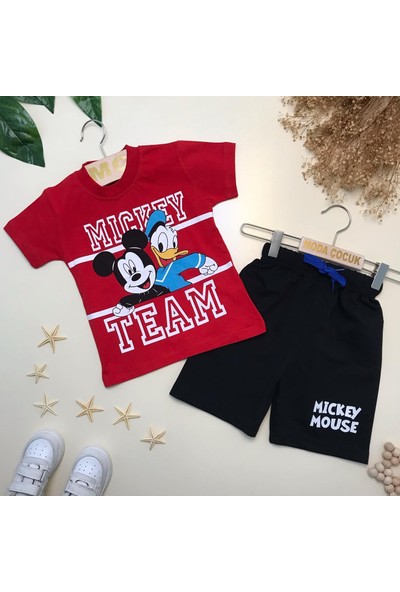 Moda Çocuk Mıckey Team Baskılı Erkek Çocuk Takımı Moda Çocuk Mıckey Team Baskılı Erkek Çocuk Takımı