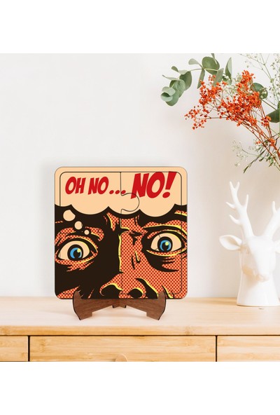 Bk Gift Pop Art Tasarımlı Ahşap Standlı Puzzle Çerçeve-37