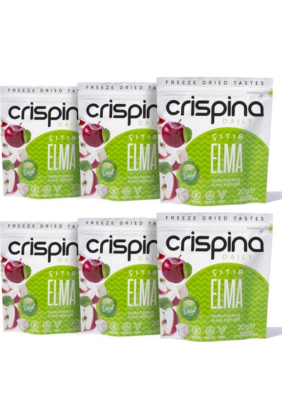 Crispina Çıtır Elma 20 gr x 6’lı Paket (Freeze Dried)