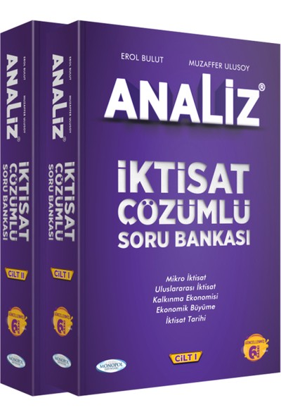 Monopol Yayınları Analiz Iktisat Çözümlü Soru Bankası 6. Baskı (Cilt 1-2) Monopol Yayınları Analiz Iktisat Çözümlü Soru Bankası 6. Baskı (Cilt 1-2)
