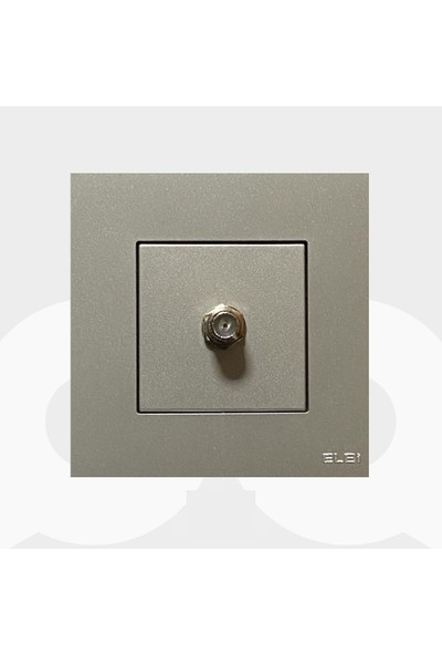 Vox Uydu Prizi ( F Dişi Konnektör ) Çerçeveli (Gümüş) Metalik Gri