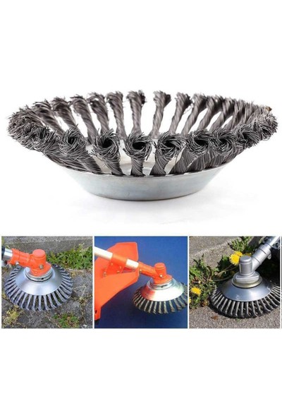 Whell Motorlu Tırpan Kıyı Temizleme Çelik Fırça Başlık