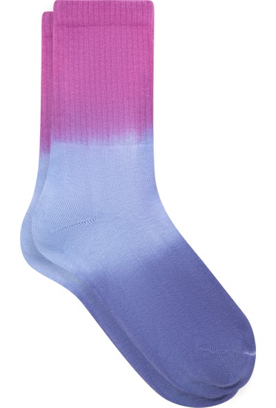 Mavi Lacivert-Mor Soket Çorap