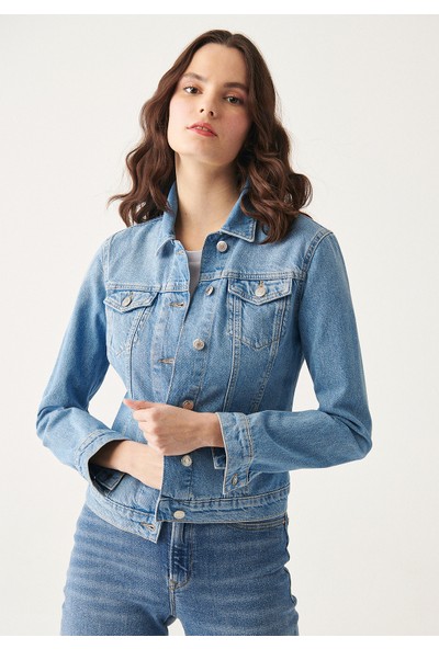 Mavi Daisy Açık Mavi Jean Ceket