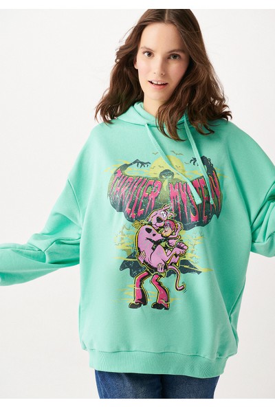 Mavi Scooy Doo Baskılı Turuncu Sweatshirt