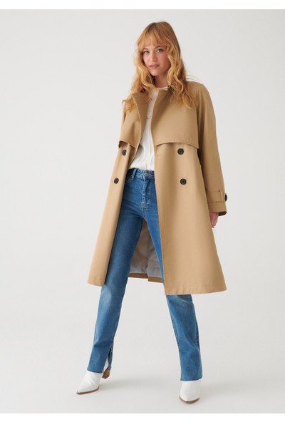 Mavi Kahverengi Trençkot