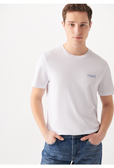 Mavi Beyaz Basic Tişört Mavi Beyaz Basic Tişört