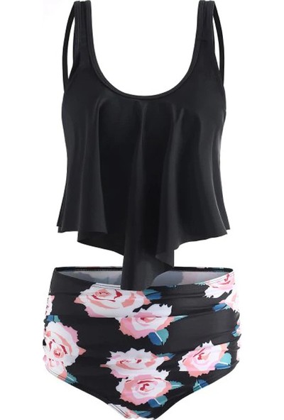 Vandor Girls Kadın Çiçekli Fırfırlı Tankini Takım Karın Kontrollü Mayo (Yurt Dışından) Vandor Girls Kadın Çiçekli Fırfırlı Tankini Takım Karın Kontrollü Mayo (Yurt Dışından)
