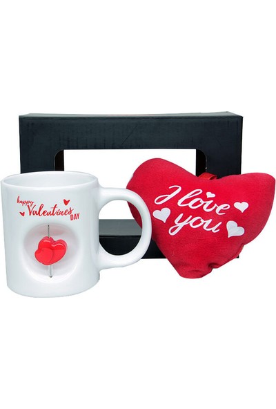 Stres Kupa Peluş Kalp Valentine's Day