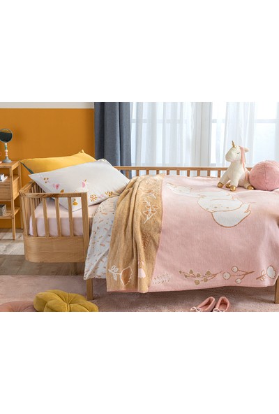 English Home Little Unicorn Pamuklu Tek Kişilik Çocuk Battaniye 150X200 cm Pembe English Home Little Unicorn Pamuklu Tek Kişilik Çocuk Battaniye 150X200 cm Pembe