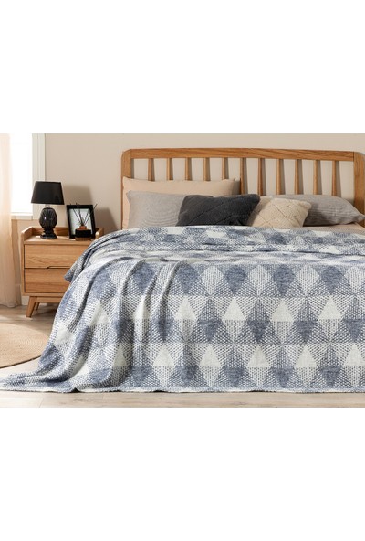 English Home Diamond Check Soft Pamuklu Tek Kişilik Battaniye 150X200 cm Lacivert English Home Diamond Check Soft Pamuklu Tek Kişilik Battaniye 150X200 cm Lacivert