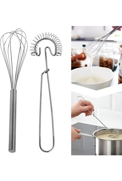 Elitehome Çelik Çırpıcı + Köpürtücü Set Elitehome Çelik Çırpıcı + Köpürtücü Set