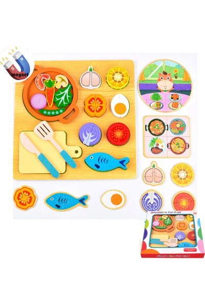 Ginson Çocuklar Için Ahşap Sebze / Et Kesme Oyunu (Yurt Dışından) Ginson Çocuklar Için Ahşap Sebze / Et Kesme Oyunu (Yurt Dışından)