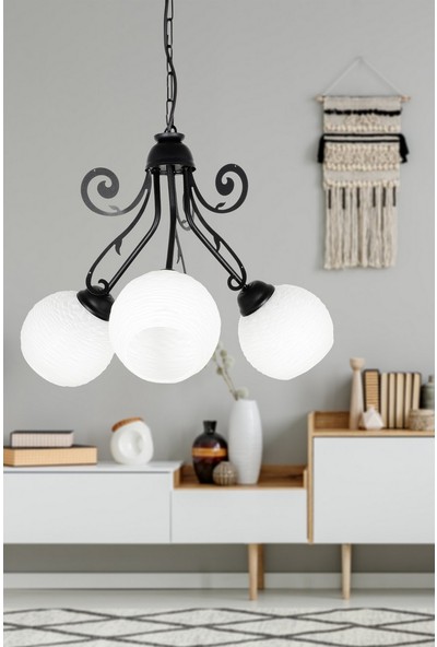 Begüsa Açelya 3'lü Siyah Beyaz Camlı