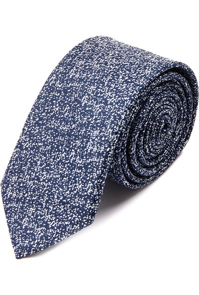 Hatemoğlu Lacivert Desenli Kravat