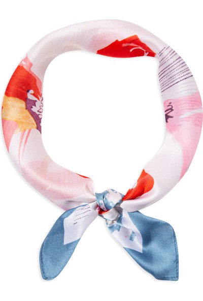 Mavi Yaprak Desenli Pembe Bandana Mavi Yaprak Desenli Pembe Bandana