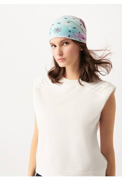 Mavi Desenli Bandana