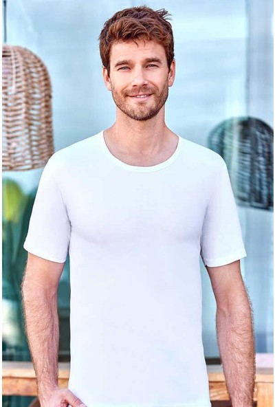 2'li Berrak 1002 Pamuk Kısa Kol Açık Yaka Erkek Fanila