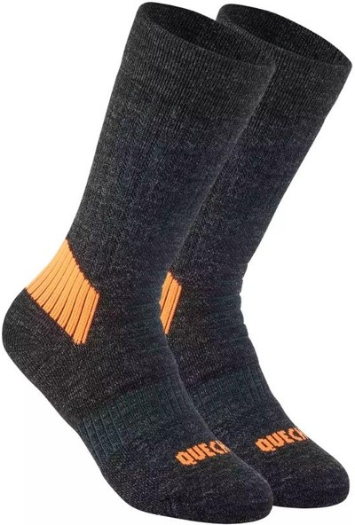 Quechua SH100 Çocuk Termal Çorap Spor Outdoor Siyah-Turuncu Quechua SH100 Çocuk Termal Çorap Spor Outdoor Siyah-Turuncu