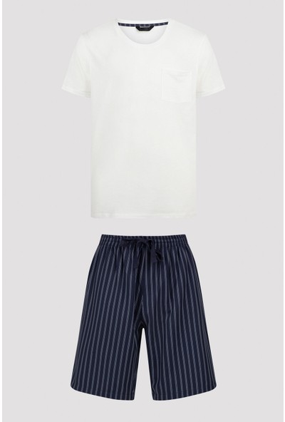 Penti Basic Striped Şort Pijama Takımı