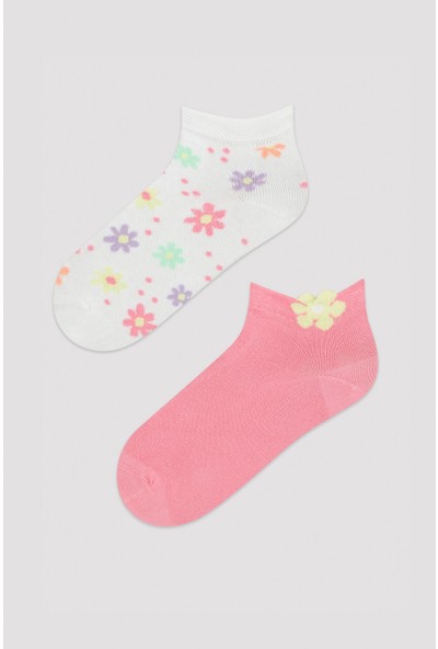 Penti Mix Pinky Flowers 2li Patik Çorap