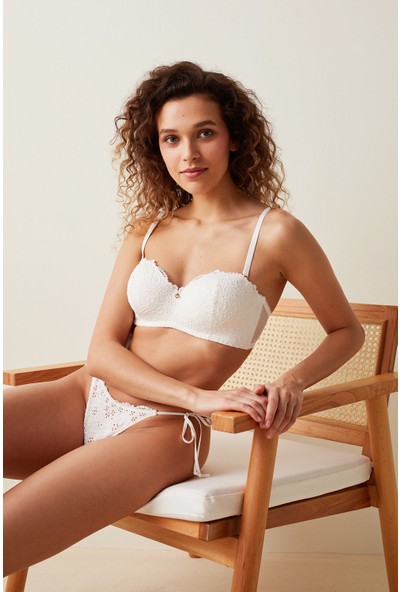 Penti Ekru Lotus Lace Sütyen