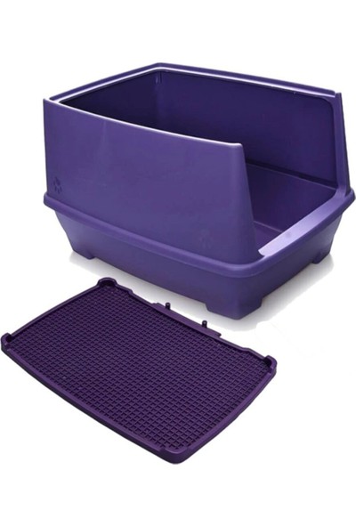 Yarı Kapalı Kedi Tuvaleti + Paspası