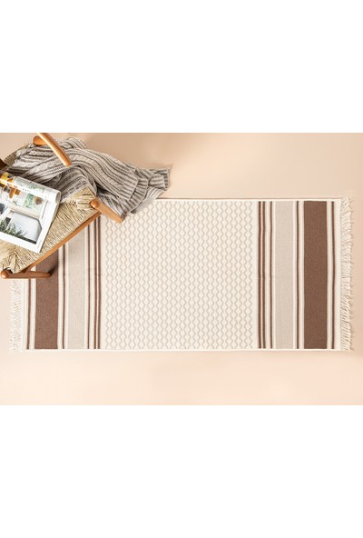 English Home Olla Dokuma Kilim 80X150 cm Bej