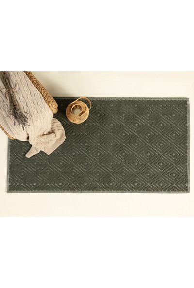 English Home Diamonds Pamuklu Kilim 60X100 cm Haki