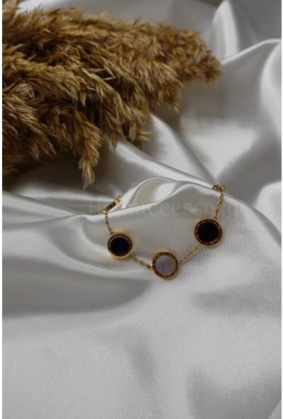 Hiya Accessory Çelik Zirkon Taşlı Bileklik