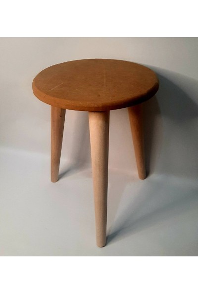 İztalya Ahşap Tabure 3 Ayaklı