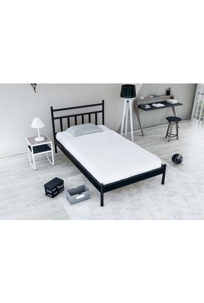 Metalia Gm 230 Lima Tek Kişilik Karyola Siyah 90X190