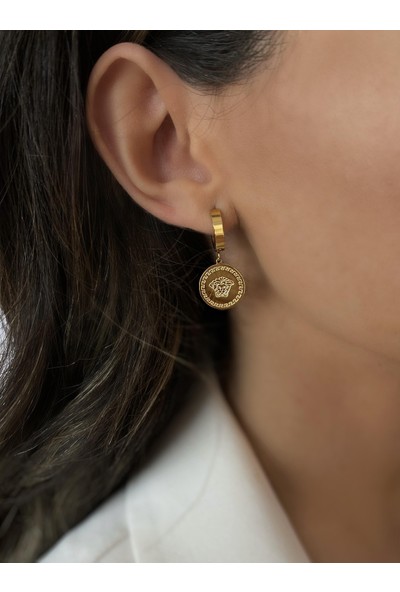 Tutti Collection Gold Çelik Tasarım Küpe Tutti Collection Gold Çelik Tasarım Küpe