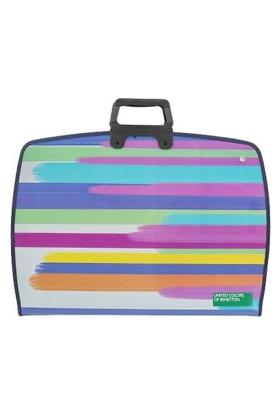 Benetton 38X55 Proje Resim Çantası Lila - Pembe - Turuncu Benetton 38X55 Proje Resim Çantası Lila - Pembe - Turuncu
