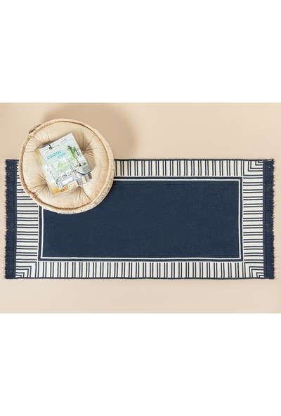 English Home Rash Dokuma Kilim 120 x 180 cm Lacivert English Home Rash Dokuma Kilim 120 x 180 cm Lacivert
