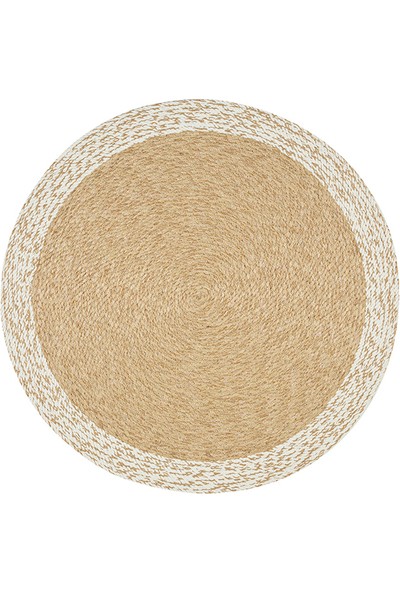 English Home Kety Jüt Kilim 120 cm Naturel-Beyaz