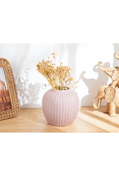 English Home Stacy Vazo 16X16X15 cm Bej English Home Stacy Vazo 16X16X15 cm Bej