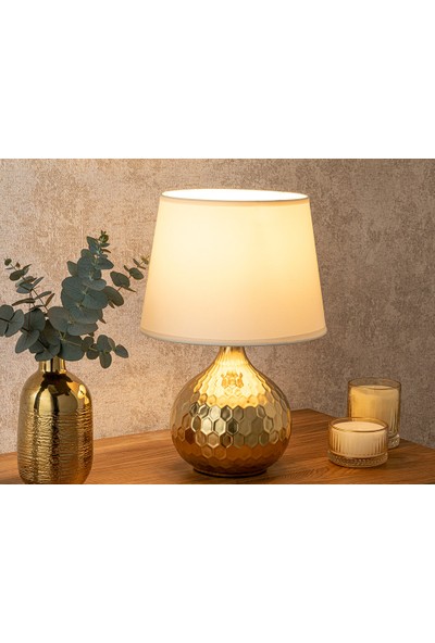 English Home Rebecca Abajur 27X27X41 cm Gold English Home Rebecca Abajur 27X27X41 cm Gold