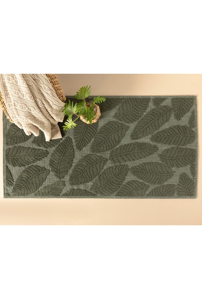 English Home Leafy Pamuklu Kilim 80 x 150 cm Haki English Home Leafy Pamuklu Kilim 80 x 150 cm Haki