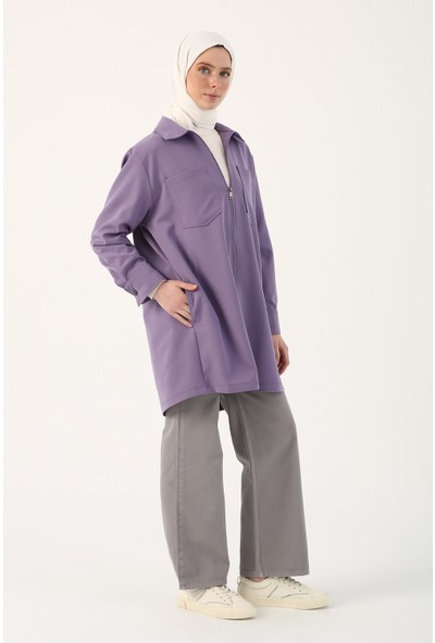 ALLDAY Fermuarlı Rahat Kalıp Kap