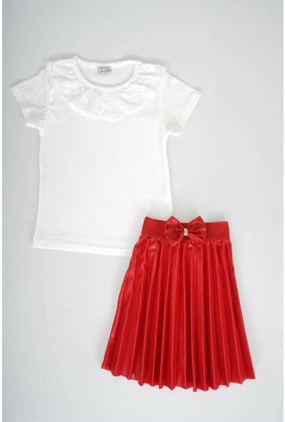 Miniko Kids 23 Nisan 10 Mayıs Kız Çocuk Etekli 2li Takım