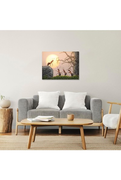 Kitap Şeyleri Makro Çekim Karıncalar Mdf Tablo 30X40
