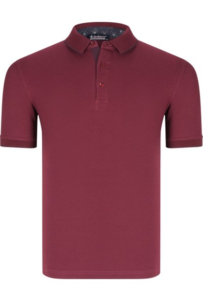 Dewberry T8579 Dewberry Erkek T-Shirt-Koyu Bordo
