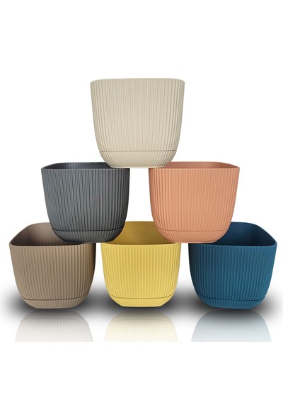 Toxa 6'lı 0,67 Lt Mercan Kare Saksı Küçük Boy Plastik Kaktüs Sukulent Saksısı No2 Toxa 6'lı 0,67 Lt Mercan Kare Saksı Küçük Boy Plastik Kaktüs Sukulent Saksısı No2