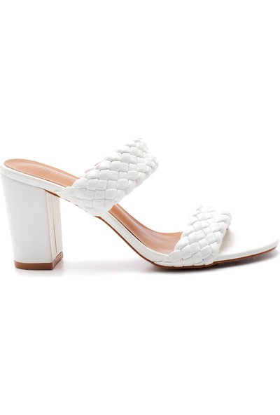 Derimod Kadın Örgülü Topuklu Terlik Derimod Kadın Örgülü Topuklu Terlik