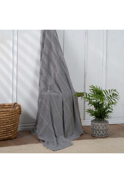 Karaca Home Ema Gri Triko Tv Battaniyesi